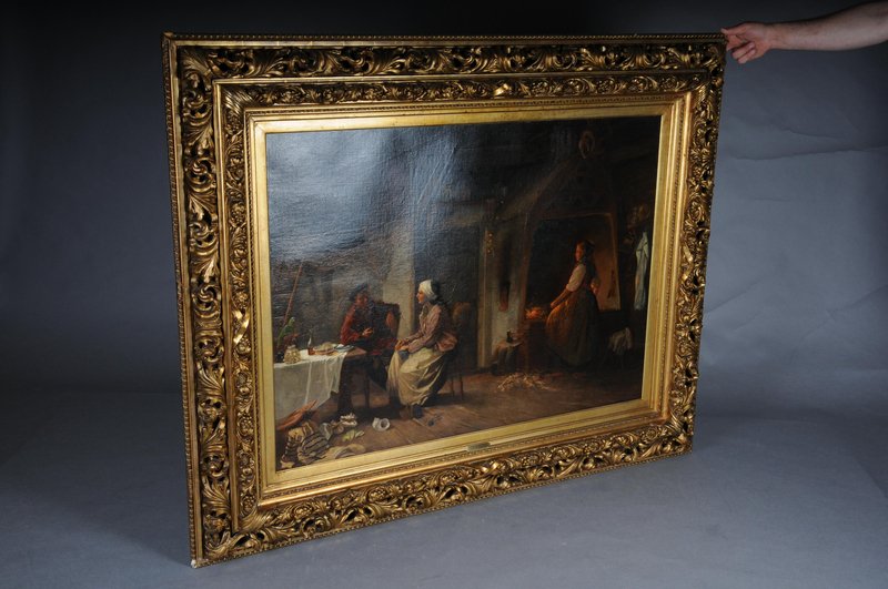 Hermann Pabst, Die Rückkehr des Matrosen, Ölgemälde, gerahmt bei Pamono ...