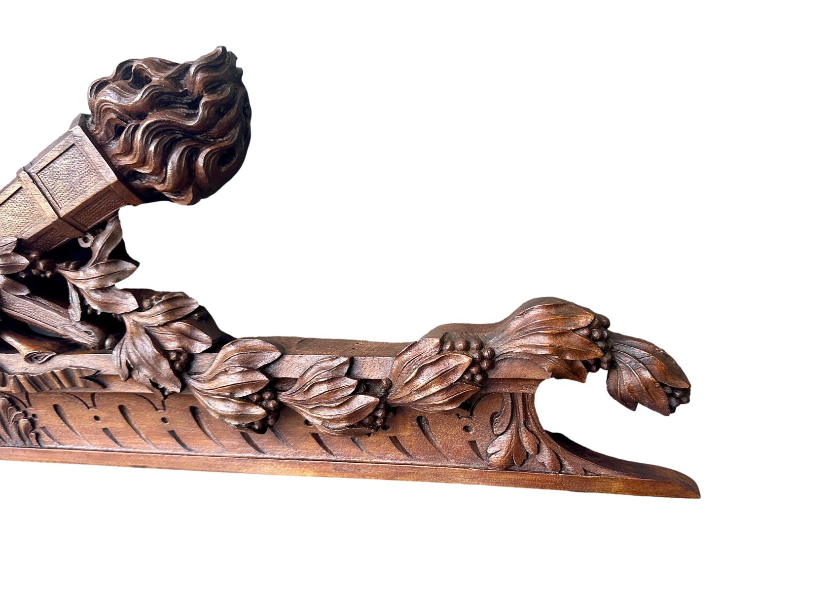 Large Carved Wooden Pediment, 1800s for sale at Pamono
