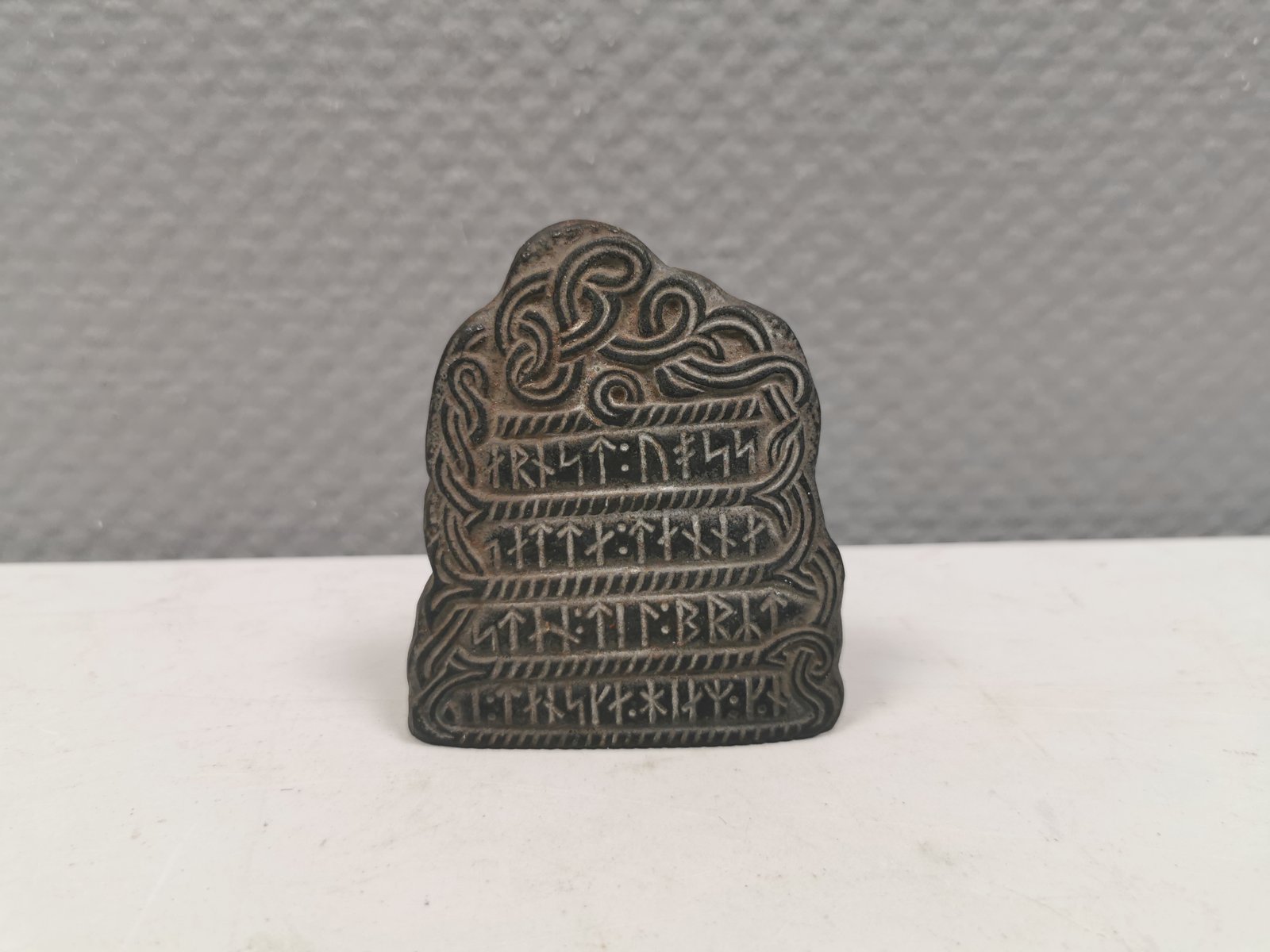 Danish Viking Runestone in Bronze, 1950s for sale at Pamono