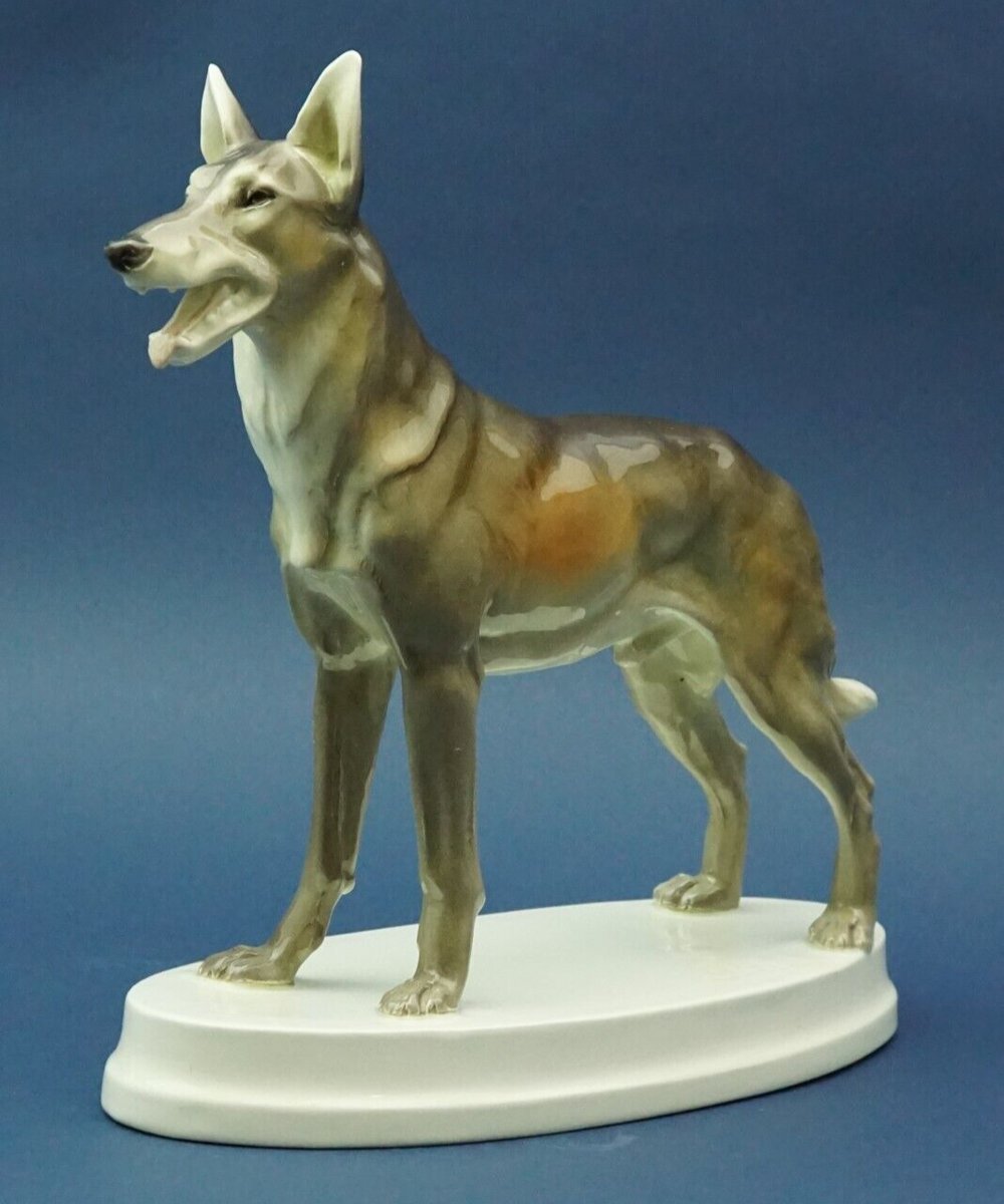 20th Century Ceramic Sculpture of Wolf Dog by Otto Petri for ...