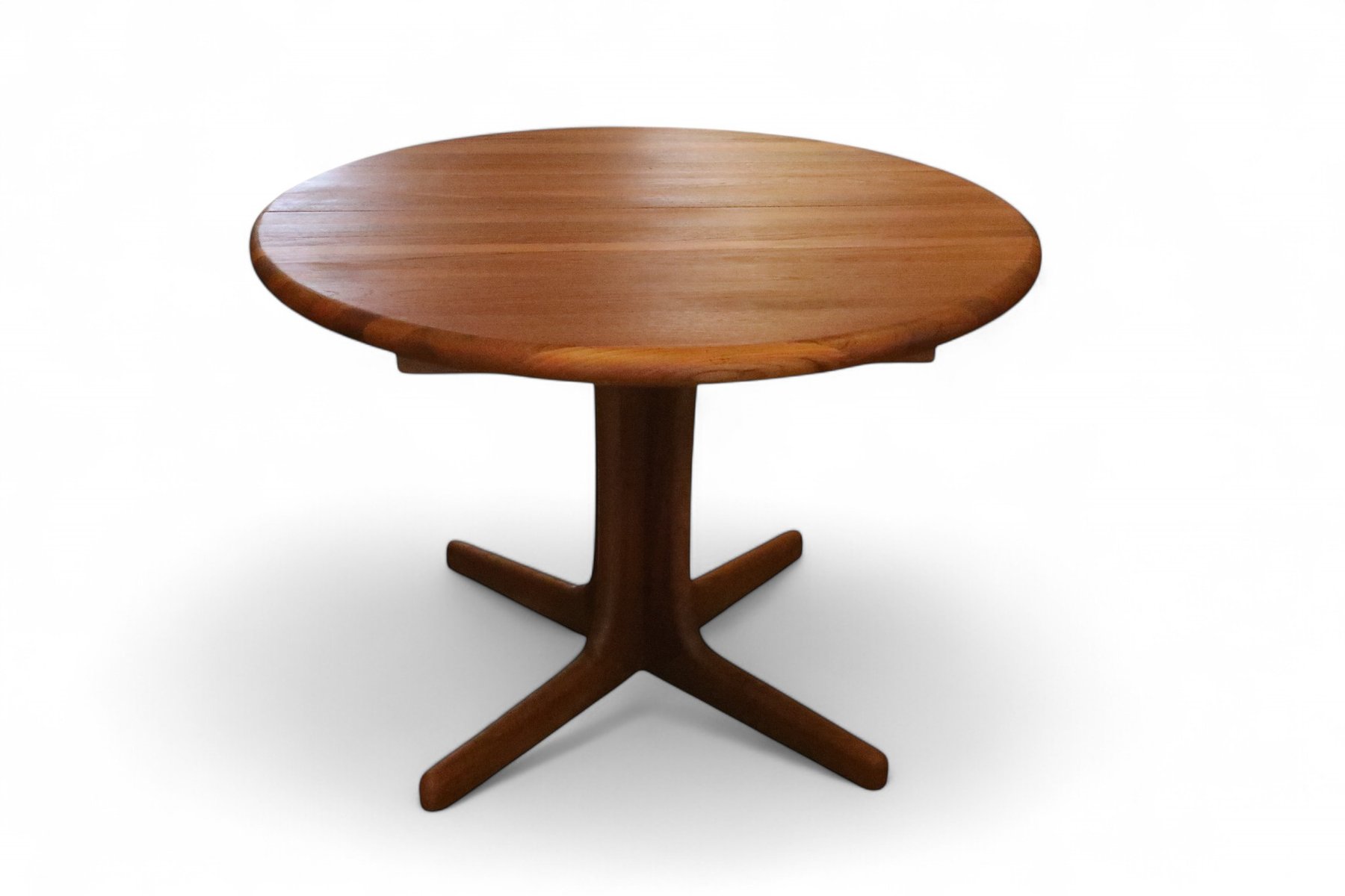 Danish Round Dining Table in Teak with Two Extension Leaves, 1960s for ...