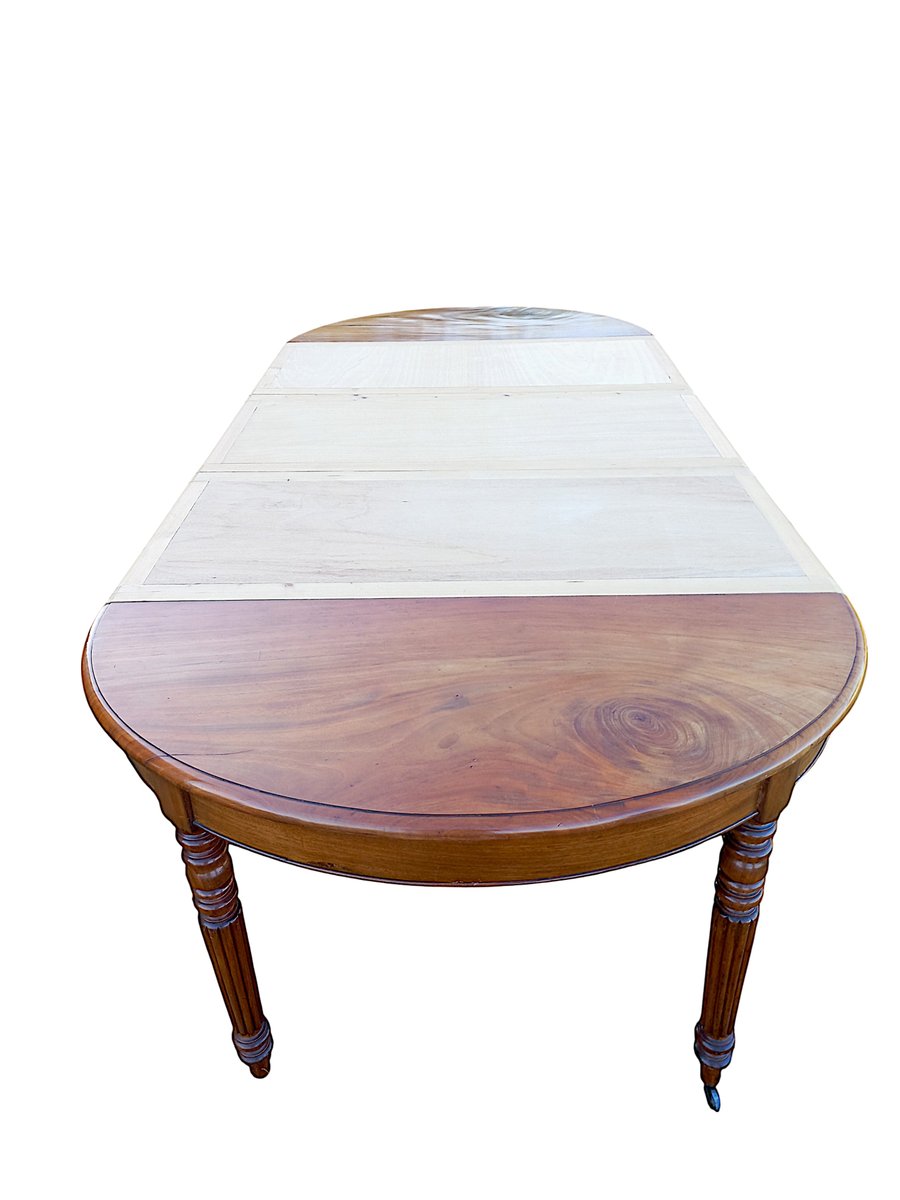 Oval Table with Three Extensions for sale at Pamono