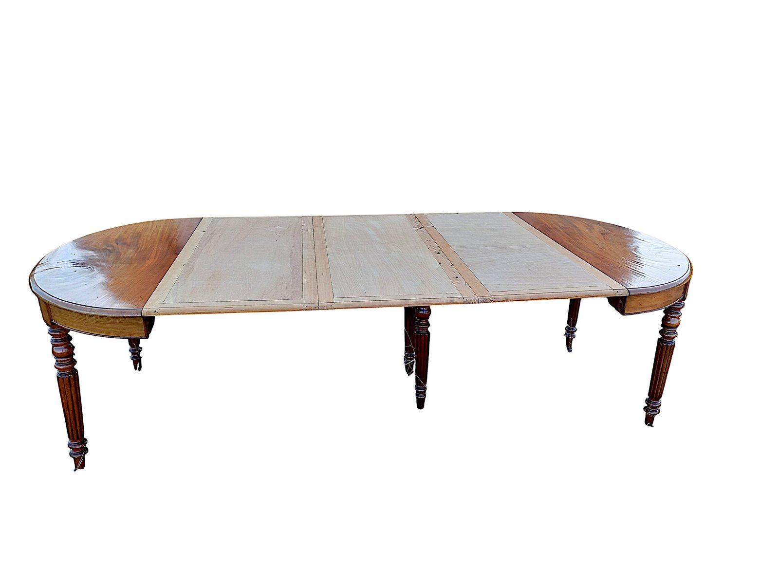 Oval Table with Three Extensions for sale at Pamono