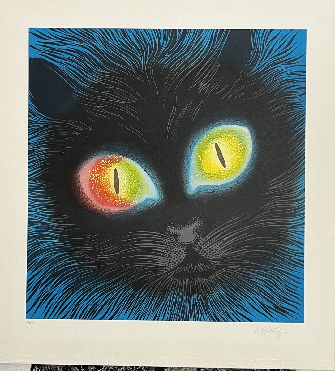 Victor Vasarely, Le Chat, Lithograph for sale at Pamono