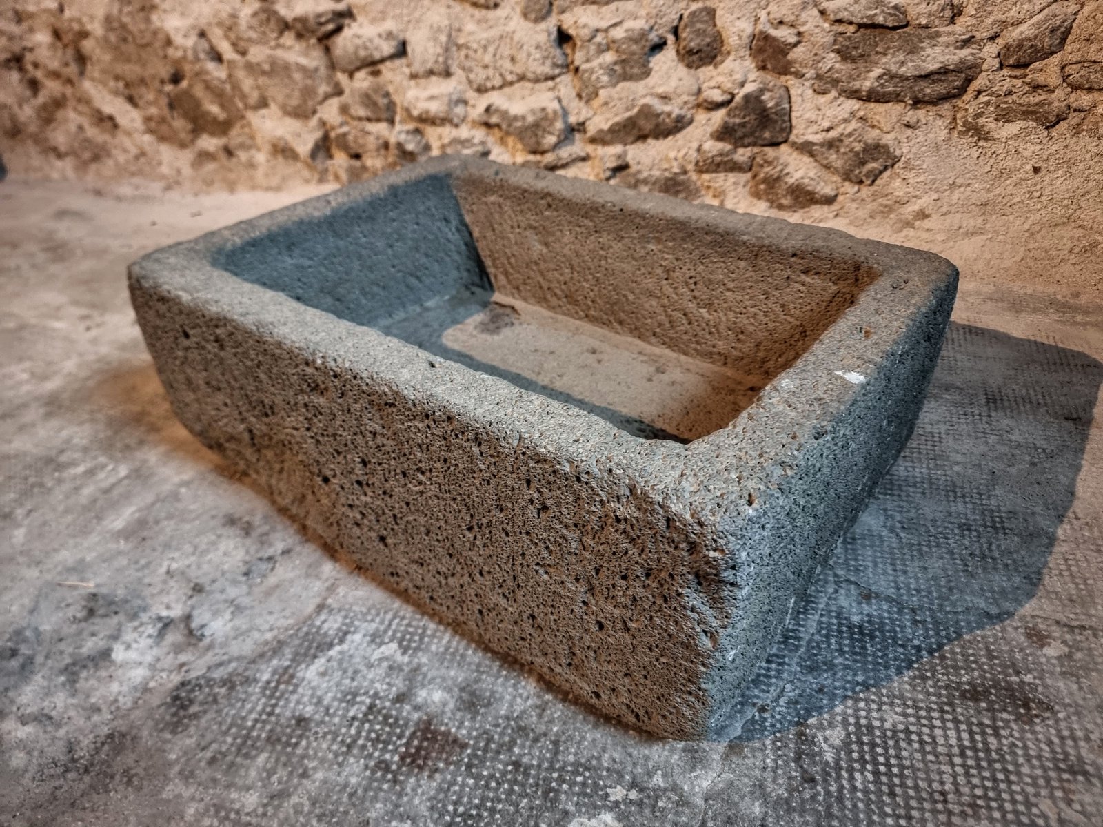 Antique French Volvic Stone Trough Water Basin, Puy-de-Dôme, 18th ...