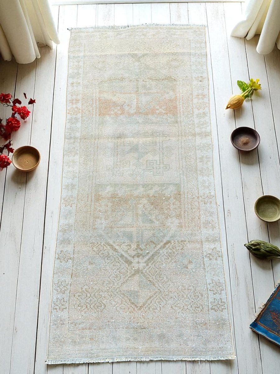 Turkish Distressed Wool Rug for sale at Pamono
