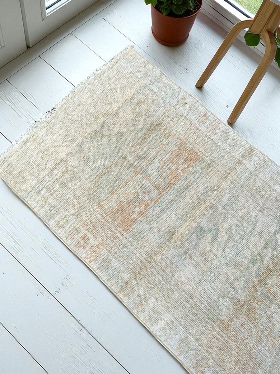 Turkish Distressed Wool Rug for sale at Pamono
