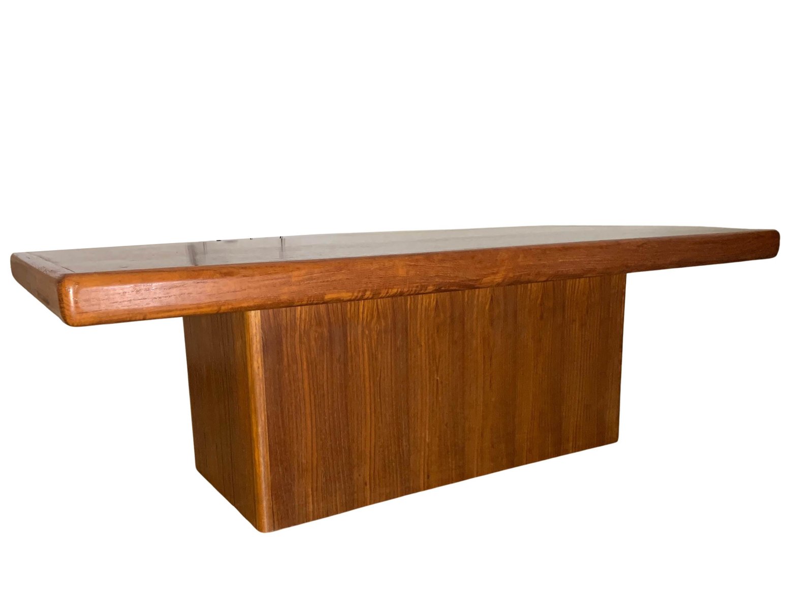 Mid-Century Scandinavian Danish Teak Columnar Low Statement Coffee ...