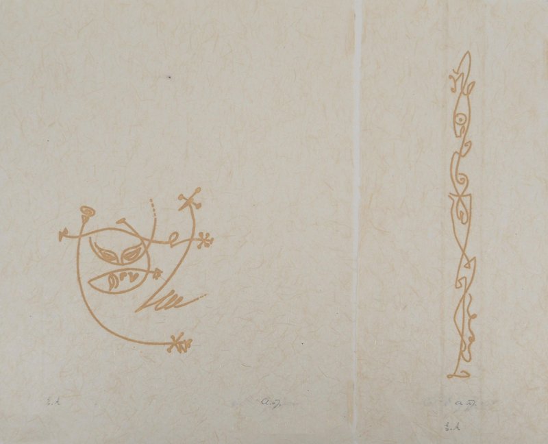 André Masson, Cosmic Kiss, Original Signed Engraving for sale at Pamono