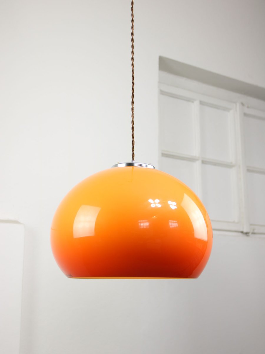Orange Jolly Pendant Lamp by Luigi Massoni for Guzzini, 1970s for sale ...