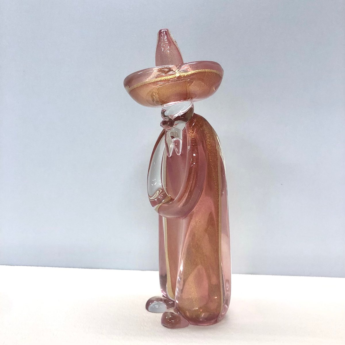 Submerged Glass Sculpture of Mexican Man with Gold Inclusions by ...