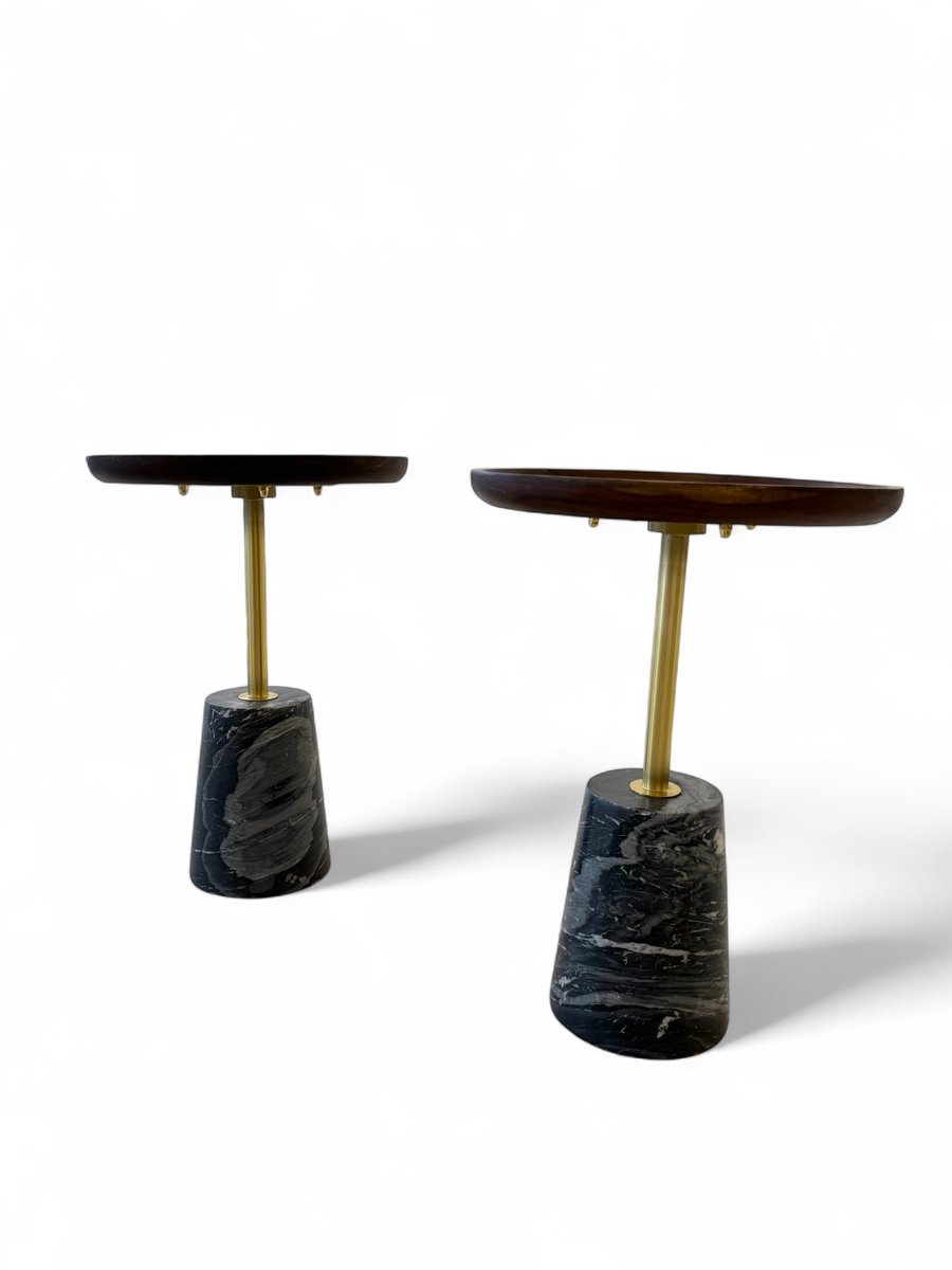 Alabaster and Mango Wood Side Tables by Soho Home, Set of 2 for sale at ...