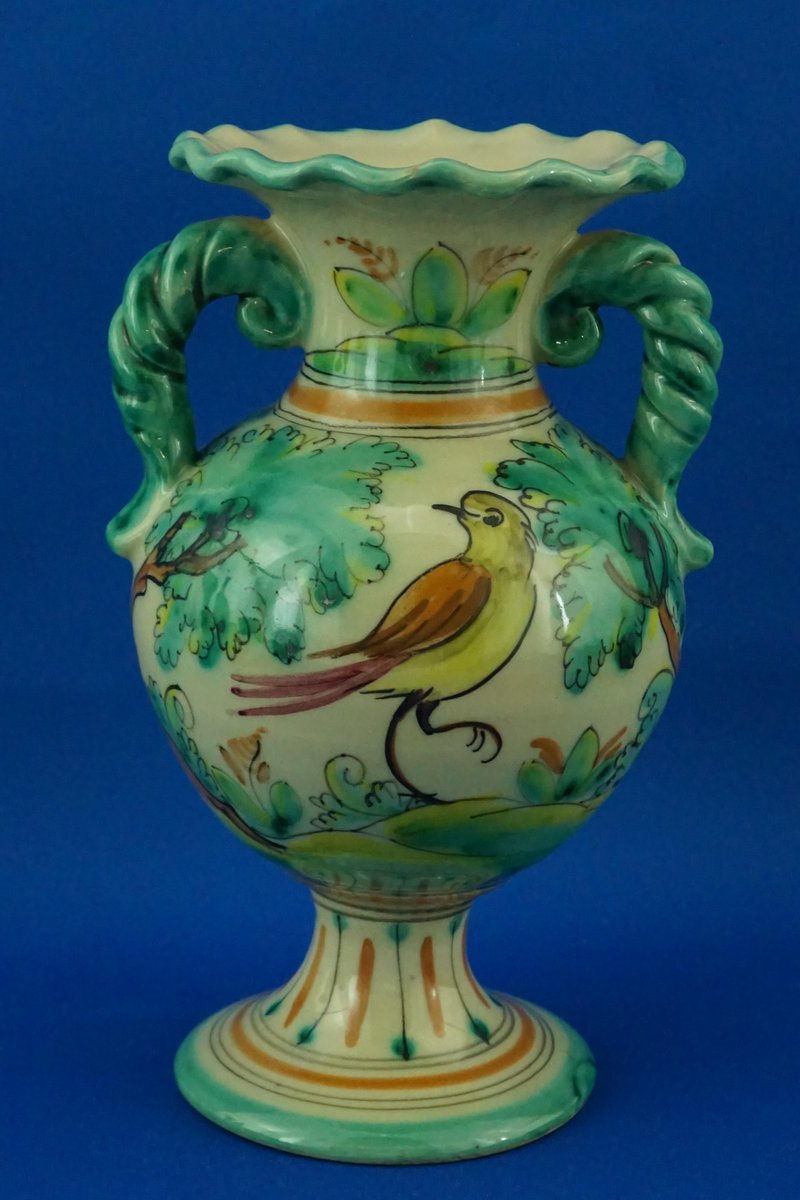 Vintage Spanish Ceramic Vase from El Puente De Arzobispo Manufacture ...