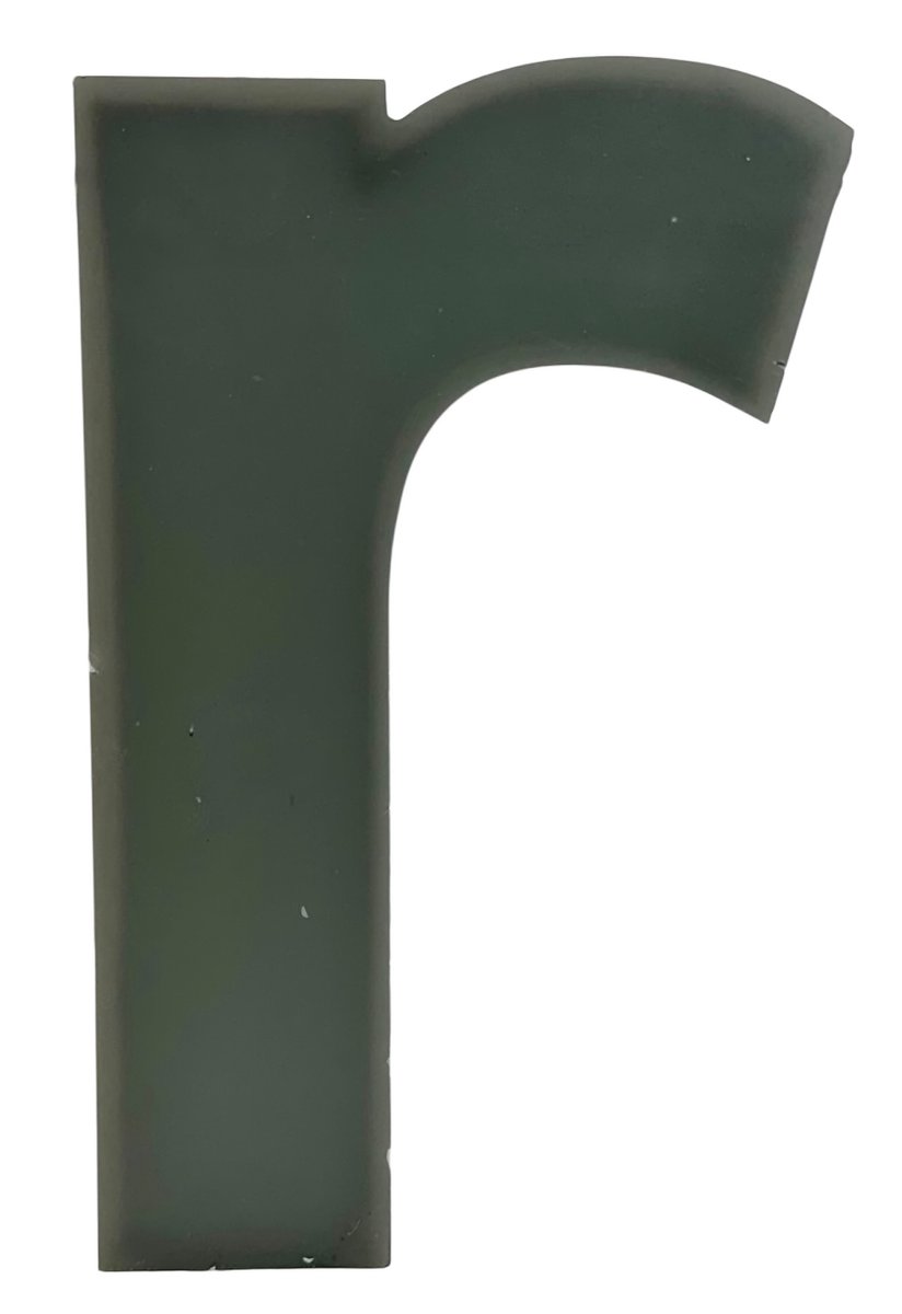 Vintage Grey Illuminated Letter R, 1970s for sale at Pamono