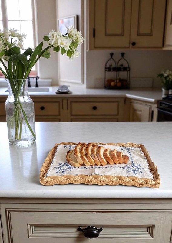 Plateau Rustique en Osier Provence, France en vente sur Pamono
