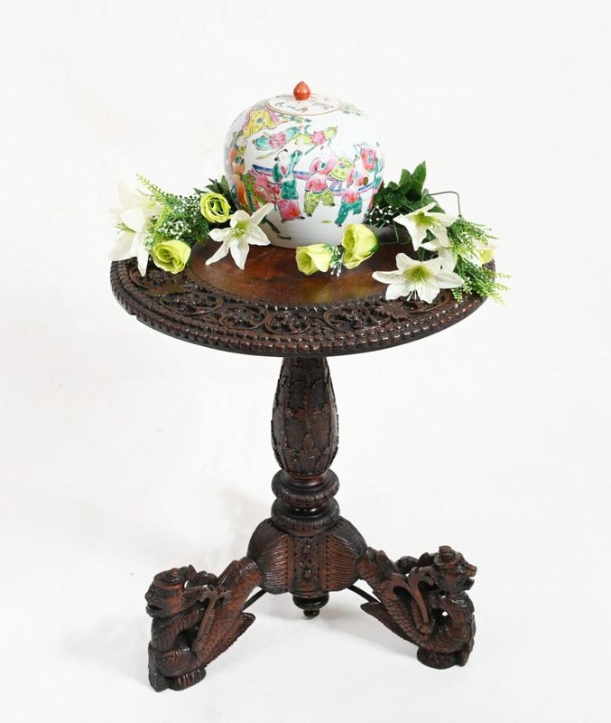 Antique Burmese Table, 1840 for sale at Pamono