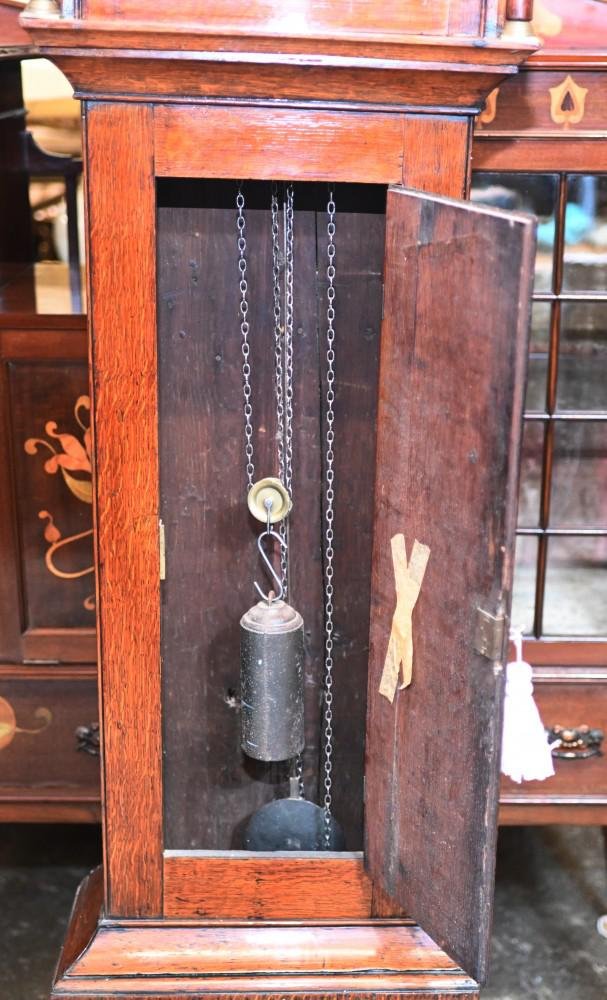 Victorian Longcase Oak Grandfather Clock from Woodyear, Salisbury for ...