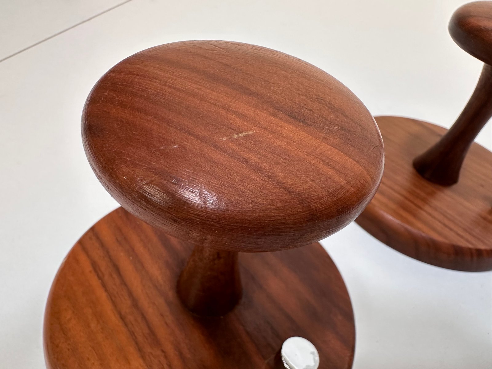 Modern Teak and Chromed Steel Coat Hooks, 1960s, Set of 2 for sale at ...