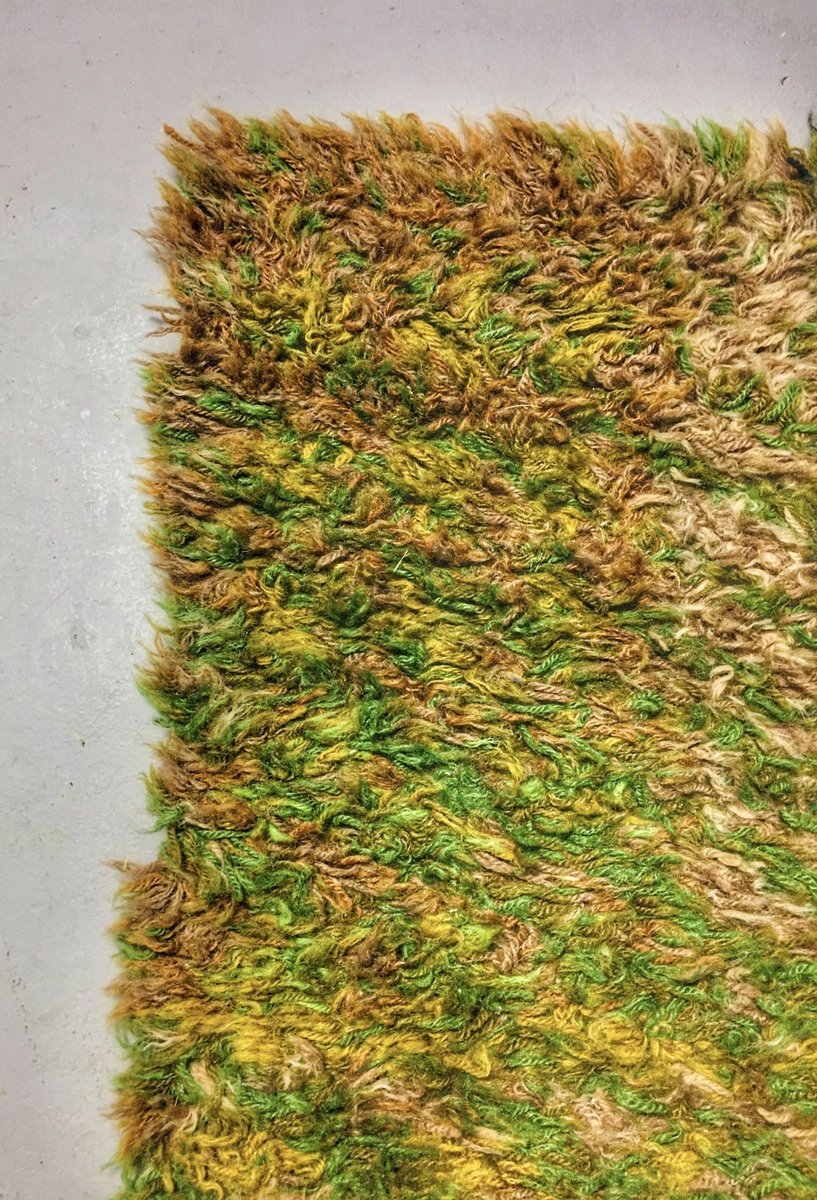 Grüner Mid-Century Modern Teppich, 1960er bei Pamono kaufen