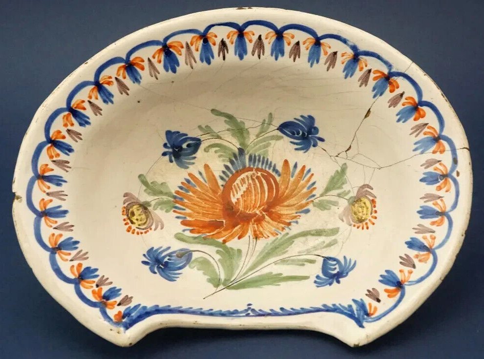 Antique Ceramic Barber Bowl Plate, 1600s for sale at Pamono