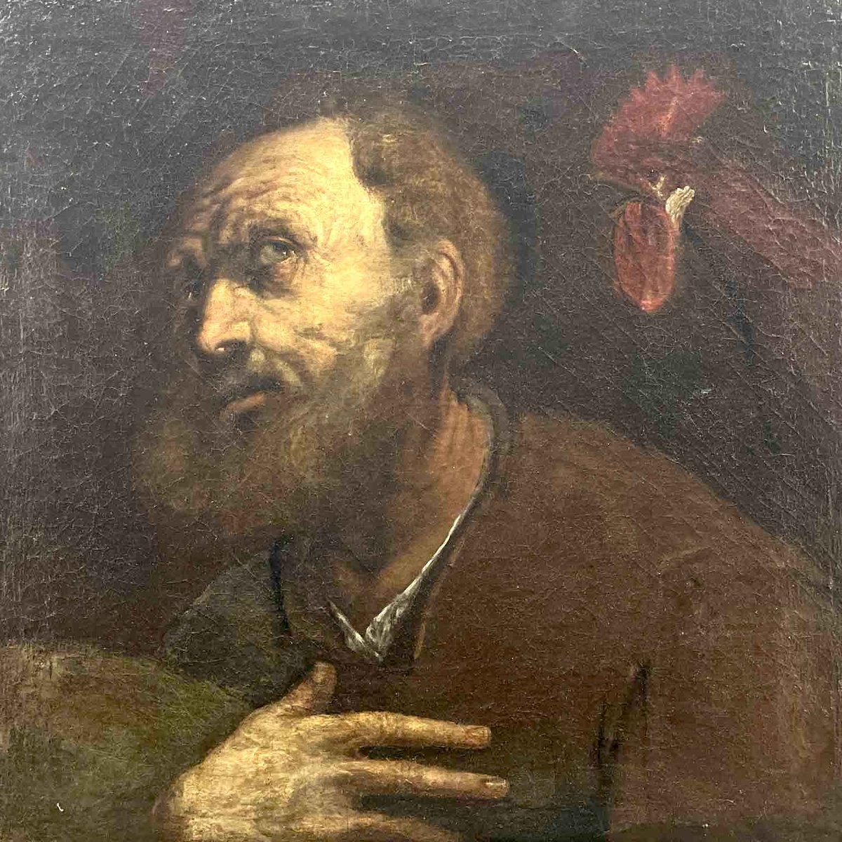 Italian School Artist, St. Peter and the Rooster, 1600s, Oil on Canvas ...