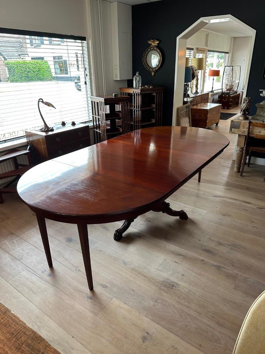 Large Antique Dutch Dining Table for sale at Pamono