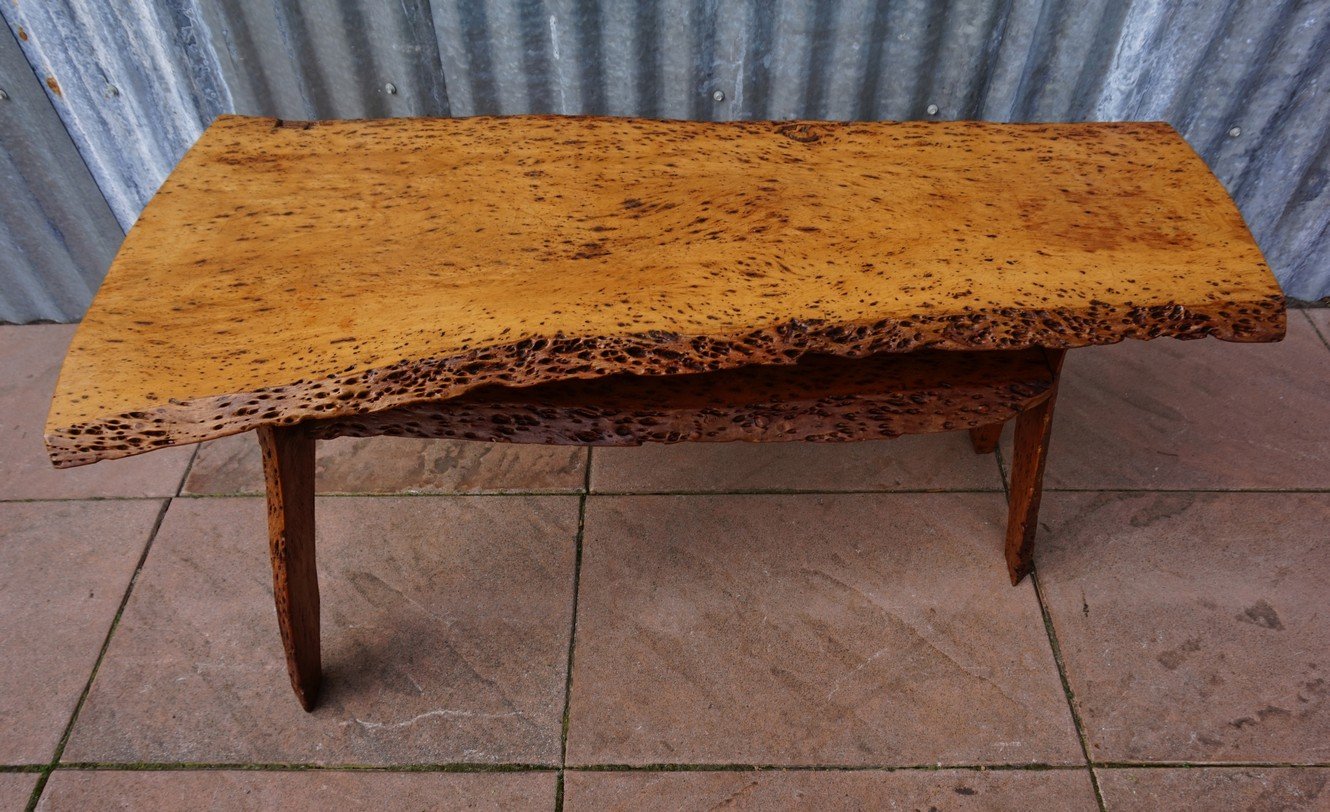 Mid-Century Walnut Tree Trunk Coffee Table for sale at Pamono