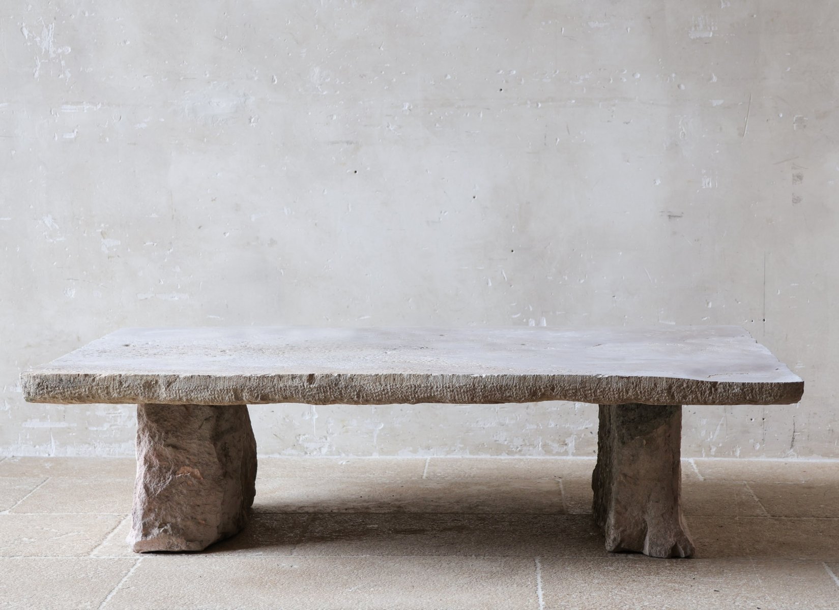 Natural Stone Coffee Table Made from 17th-Century Bourgogne Threshold ...