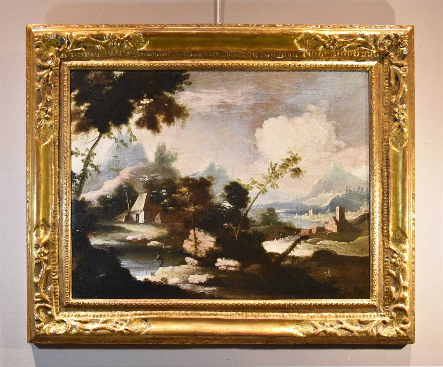 Circle of Marco Ricci, Landscapes, 1700, Oil on Canvases, Framed, Set ...