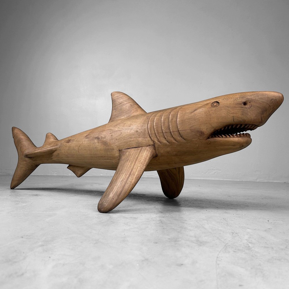 Large Wooden Shark, Japan, 1950 for sale at Pamono