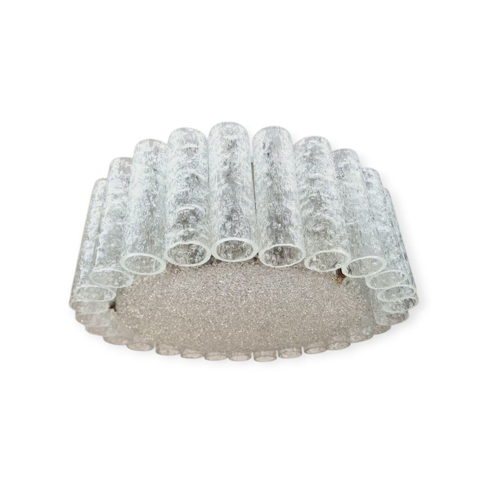 Glass Tube Ceiling Chandelier, 1960s for sale at Pamono