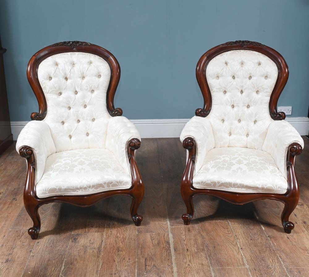 Set of Victorian Parlour Chairs, 1920s for sale at Pamono