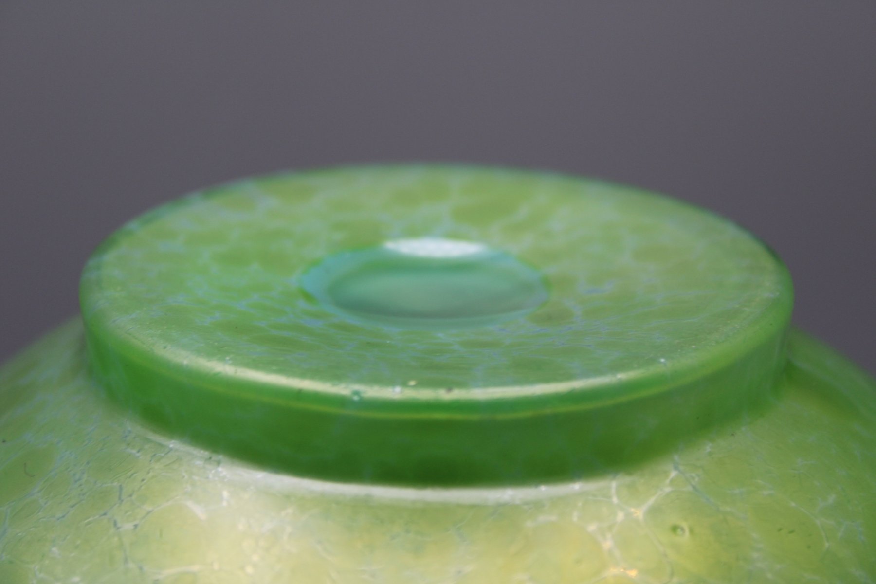 Iridescent Green Glass Vase attributed to Johann Loetz Witwe for Loetz ...