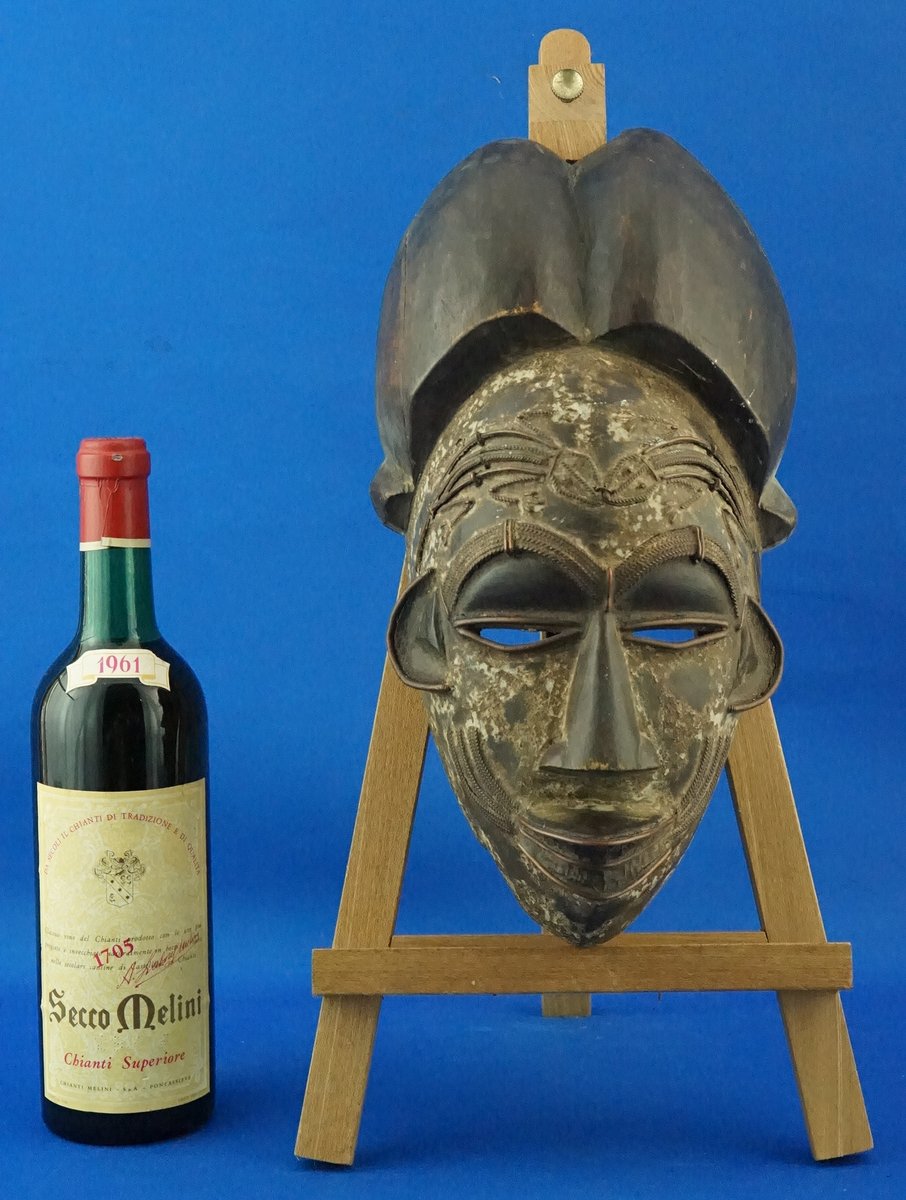 20th Century Wenge and Copper Tribal Mask, Tikar Tribe of Cameroon ...
