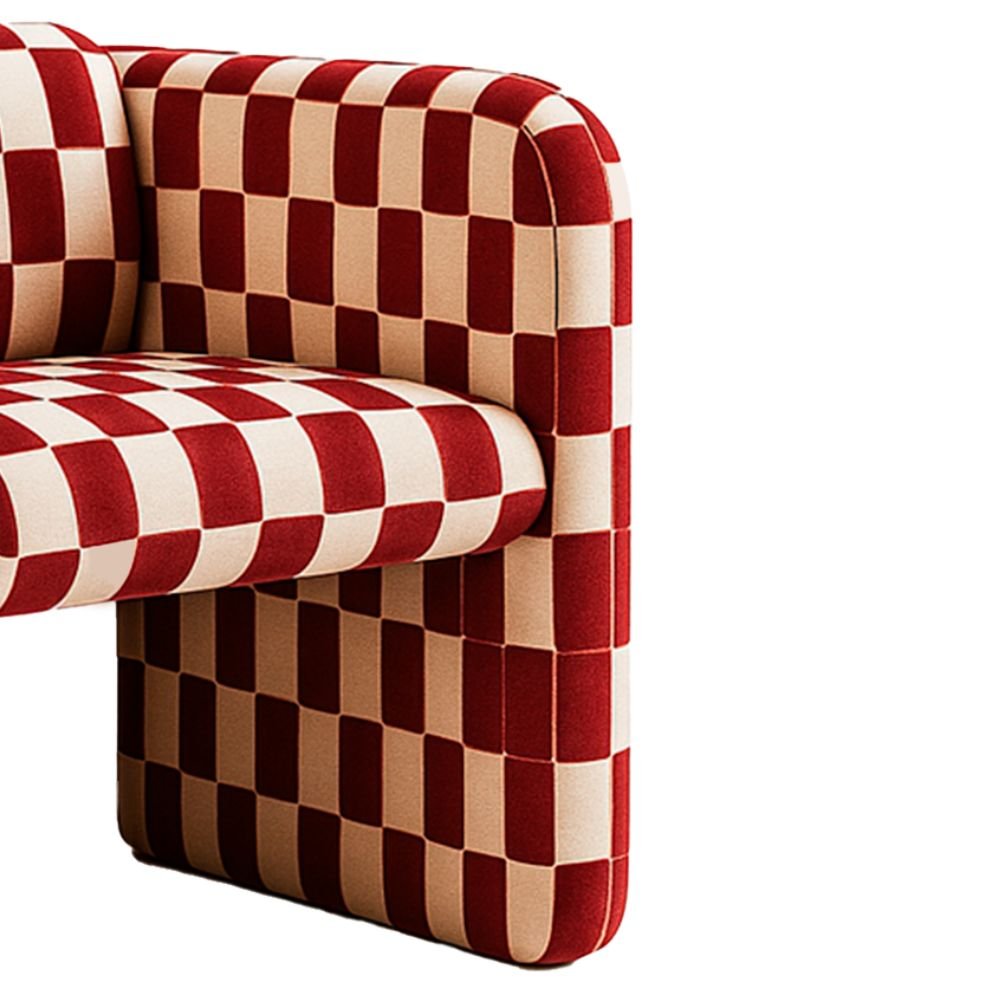Capella Chair with Red Checkered Pattern by Hommés Studio for sale at ...