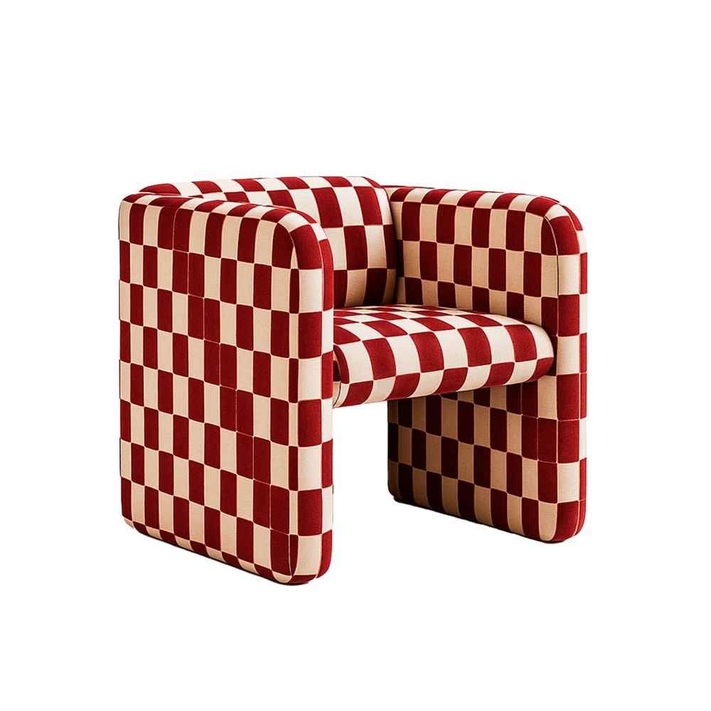 Capella Chair with Red Checkered Pattern by Hommés Studio for sale at ...