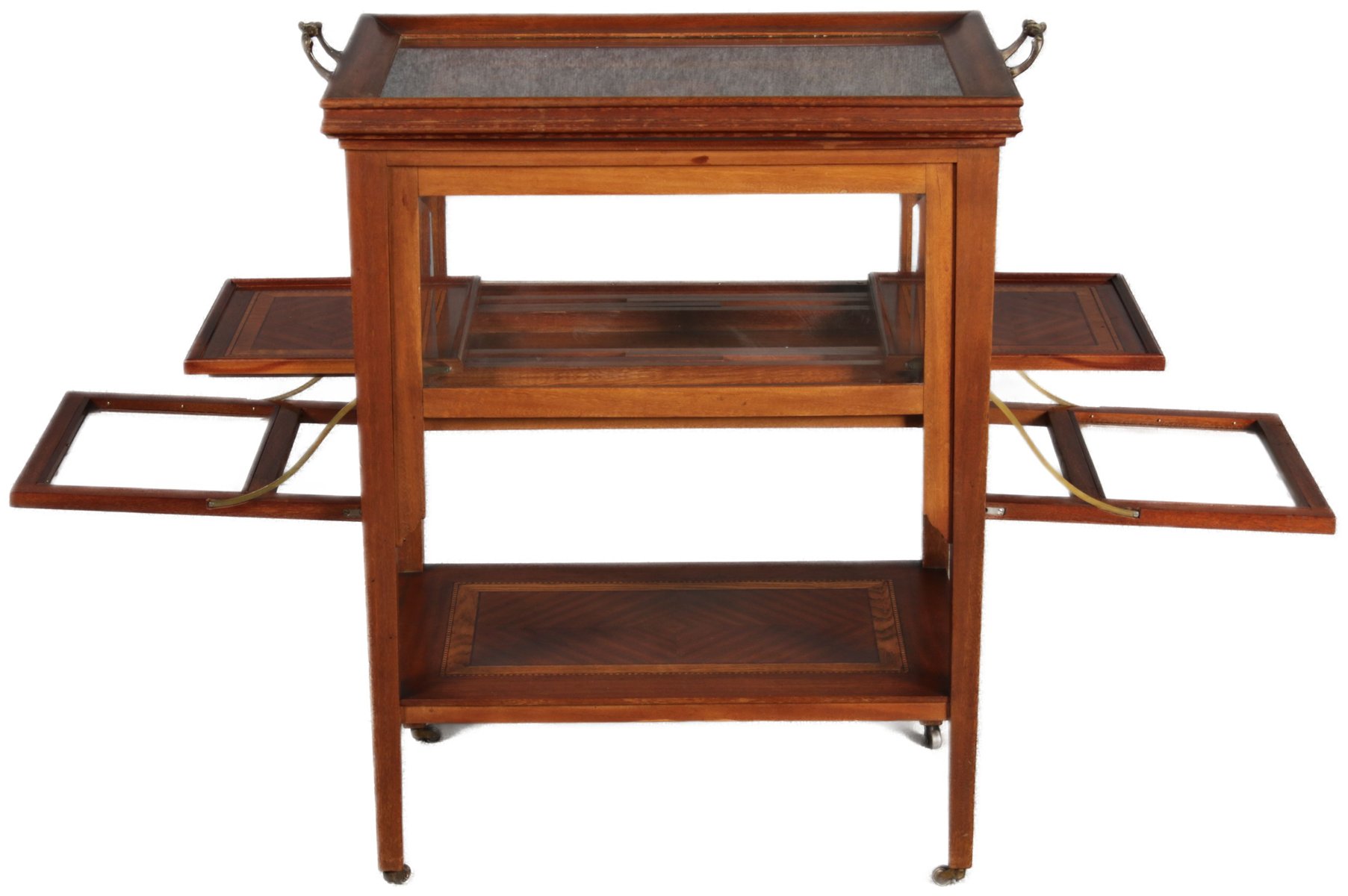 Antique Serving Trolley with Automatic Pull-Out Removable Tray in ...