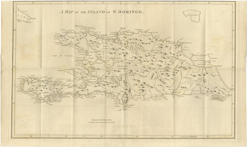 Map of Saint Domingue, Haiti and Dominican Republic, 1793 for sale at ...