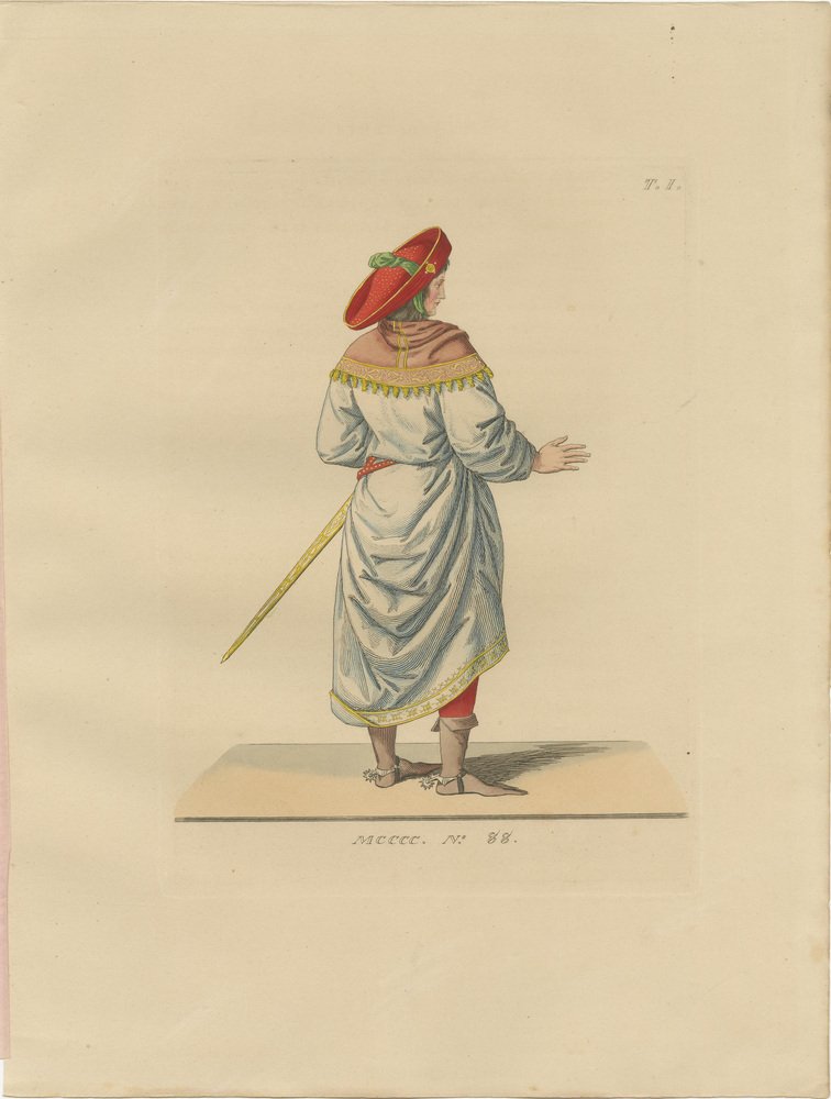 Renaissance Courtier, 1845, Paper for sale at Pamono