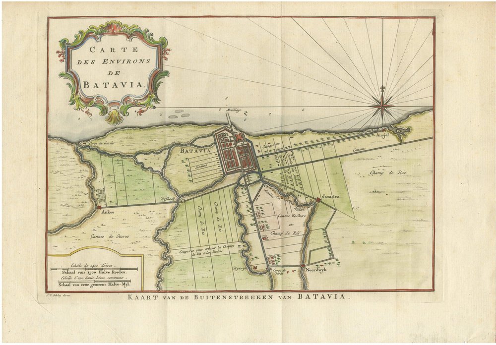 Map of Batavias Surroundings, 1770 for sale at Pamono