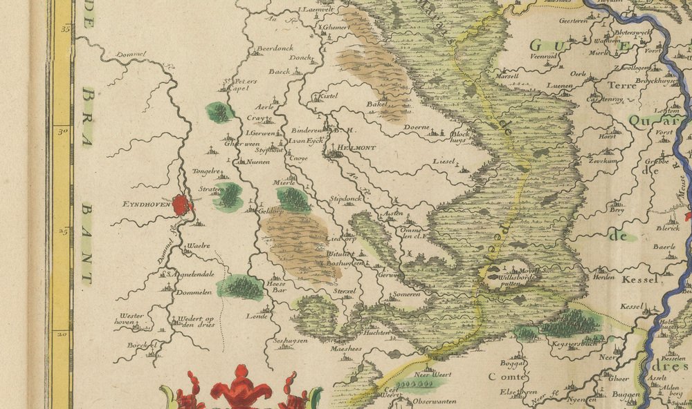Antique Map of Roermond & Duchy of Guelders by Sanson Hand-Colored ...