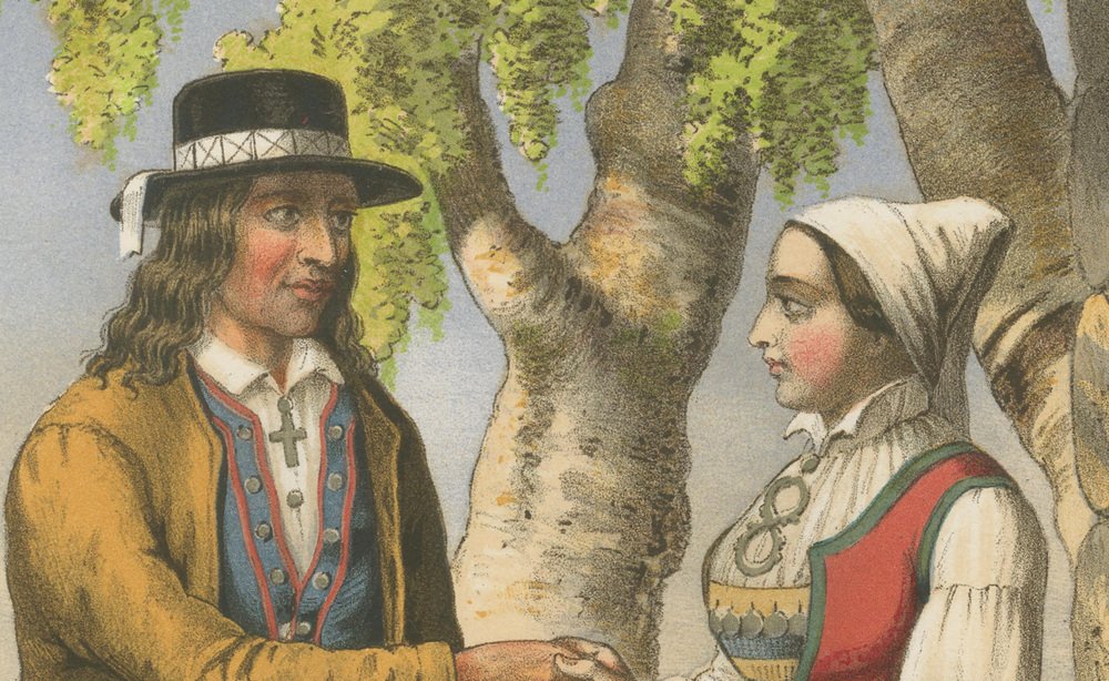 Johan Fredrik Eckersberg, Norwegian Folk Attire from Voss, 1860 ...