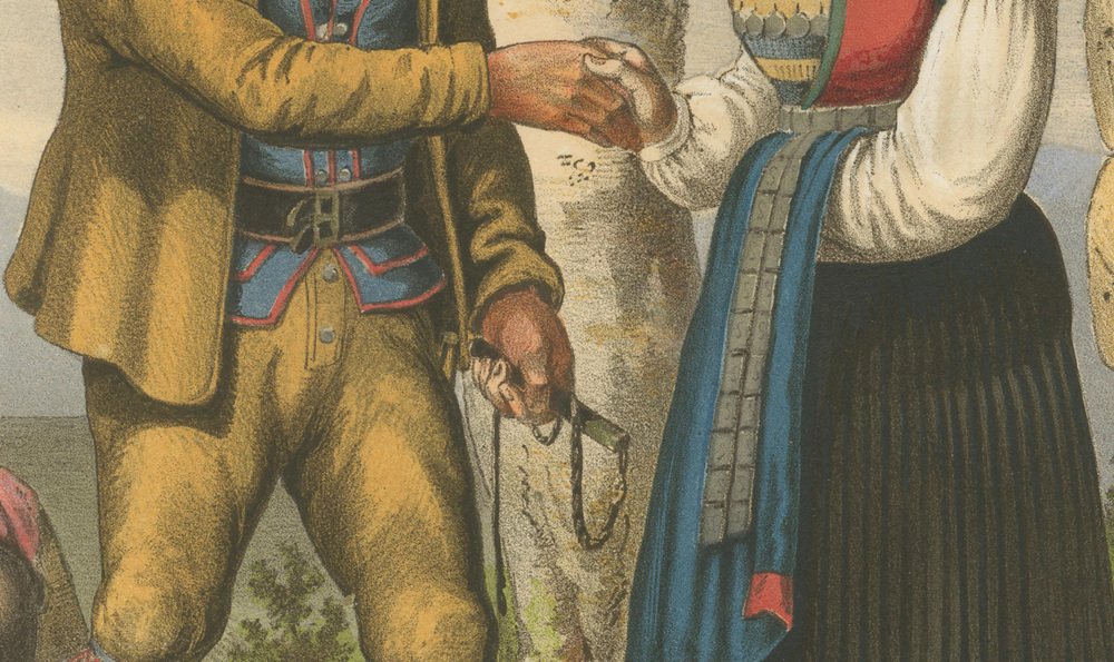 Johan Fredrik Eckersberg, Norwegian Folk Attire from Voss, 1860 ...