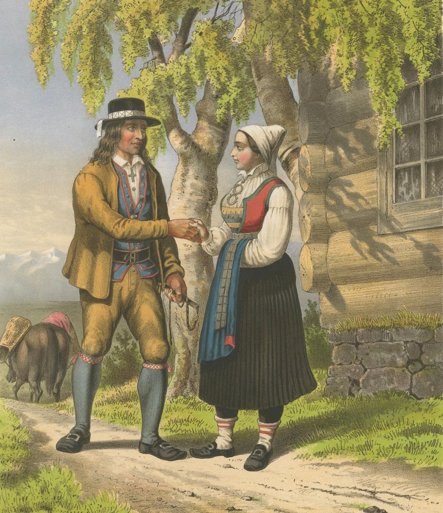 Johan Fredrik Eckersberg, Abbigliamento popolare norvegese di Voss ...