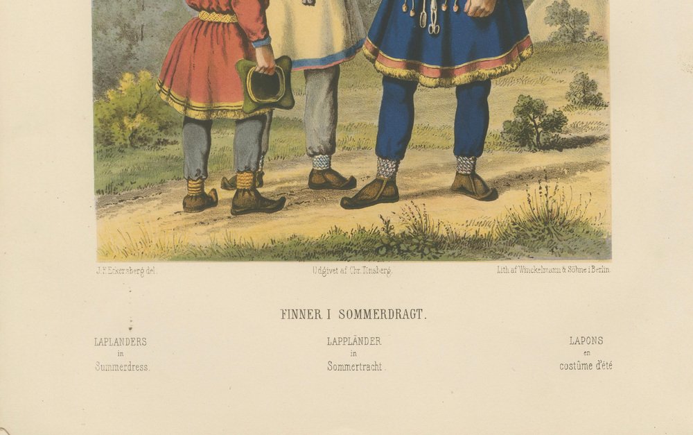 After Eckersberg, Norwegian Sámi Attire Summer Dress, Laplanders in ...