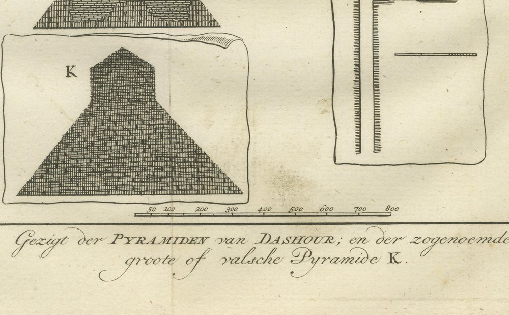 Views of the Pyramids at Dashur and Plan of the False Pyramid Egypt ...