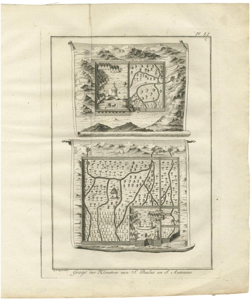 Monastery Map of St. Paulus and St. Antonius in the Egyptian Desert ...