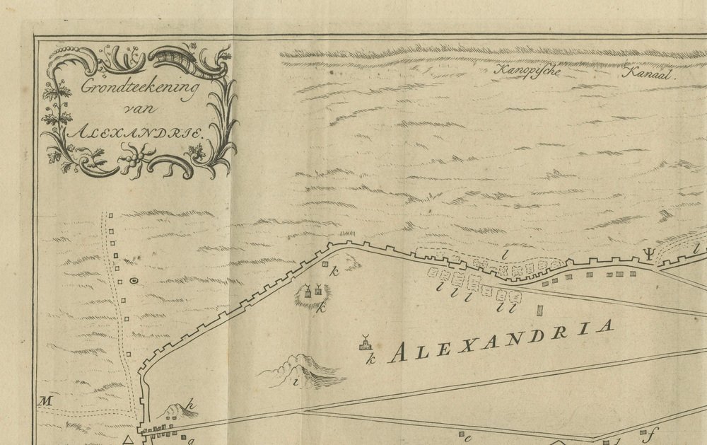 Antique Map of Alexandria Egypt Plan of Vetus and Nova, 1776 for sale ...