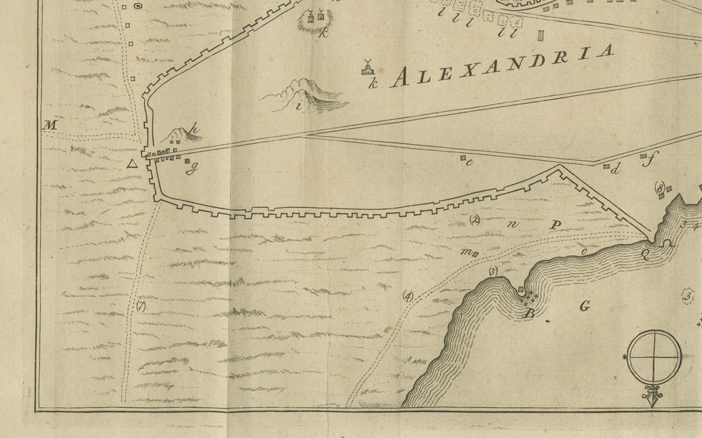 Antique Map of Alexandria Egypt Plan of Vetus and Nova, 1776 for sale ...