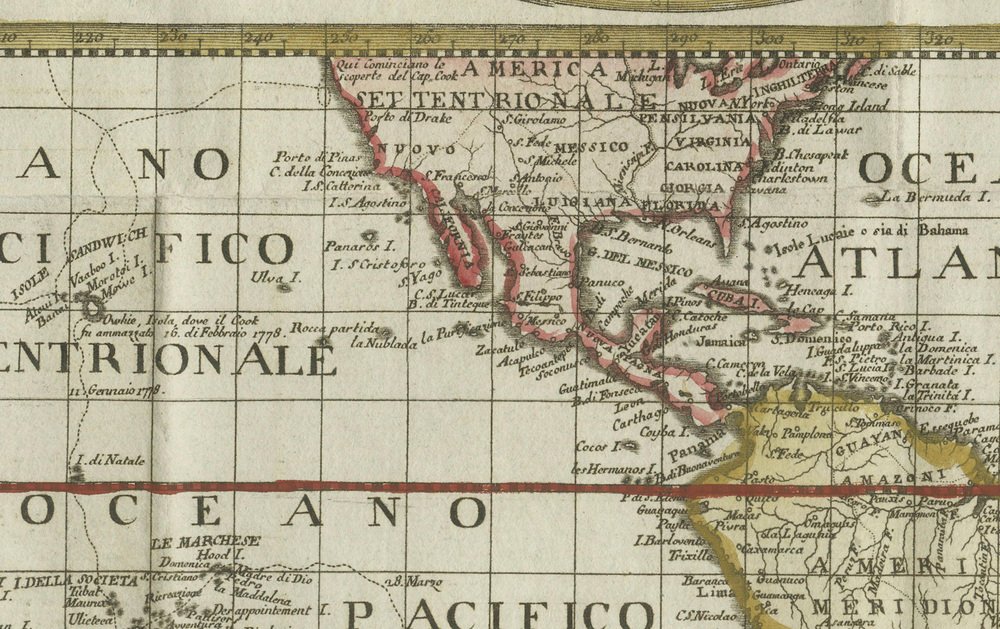 World Map Featuring Captain Cooks Exploration Routes and Polar Views ...